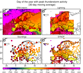 A climatology of thunderstorms across Europe | European Severe Storms ...