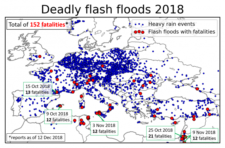 Deadly flash floods in 2018 | European Severe Storms Laboratory
